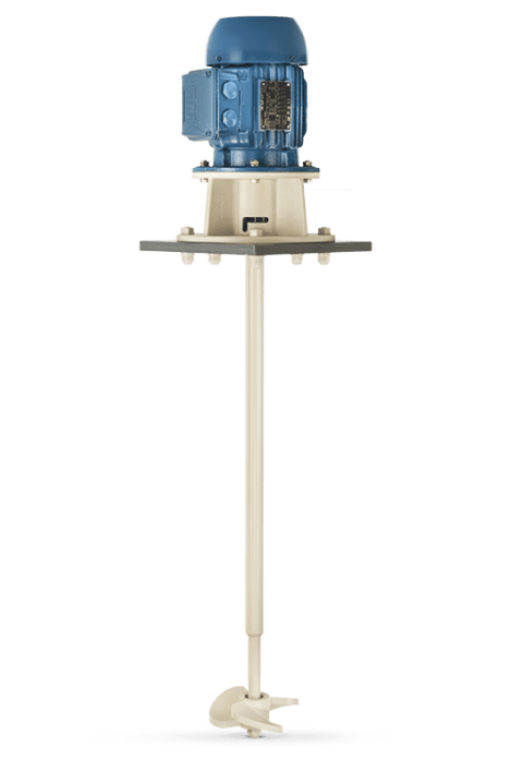 Fast speed top-entry industrial mixers