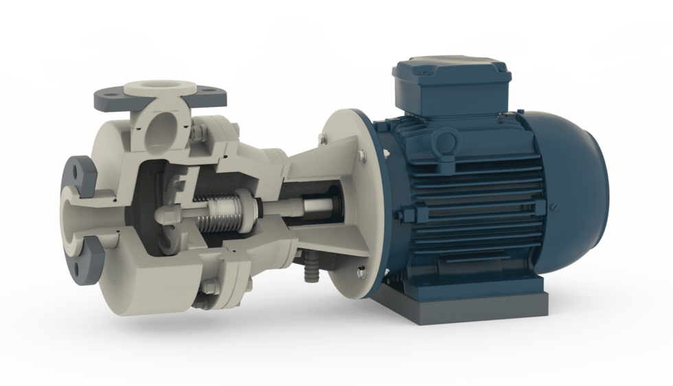 Corrosive chemical transfer pumps
