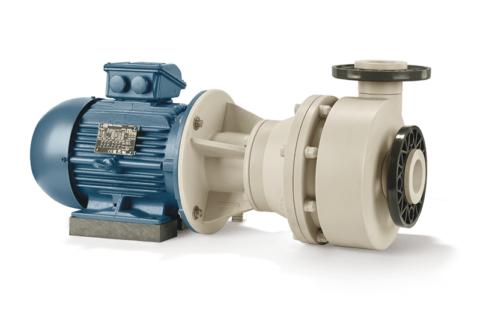 Corrosive chemical transfer pumps